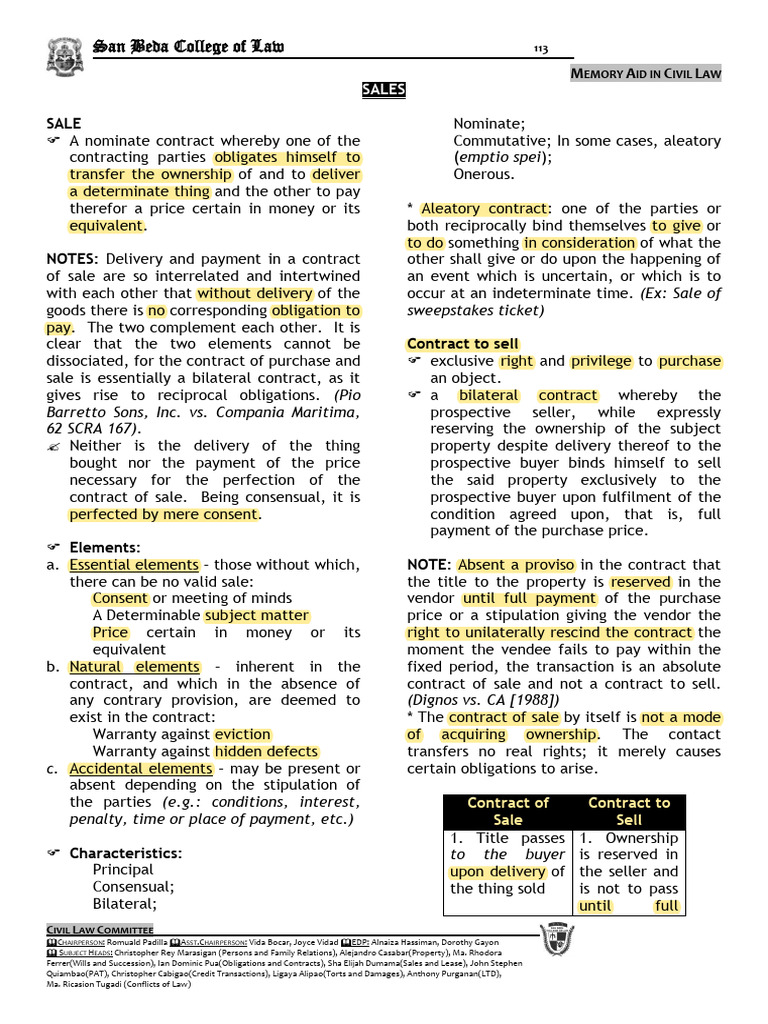 Sales Reviewer 1 | PDF | Prices | Consideration