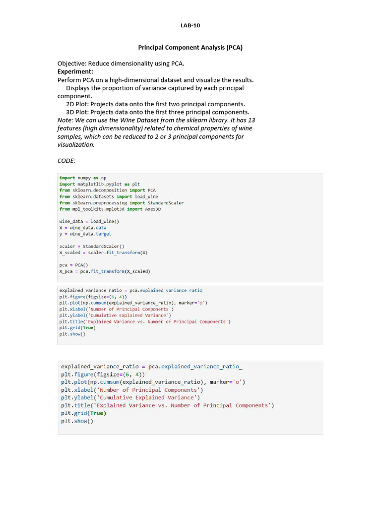 Principal Component Analysis | PDF