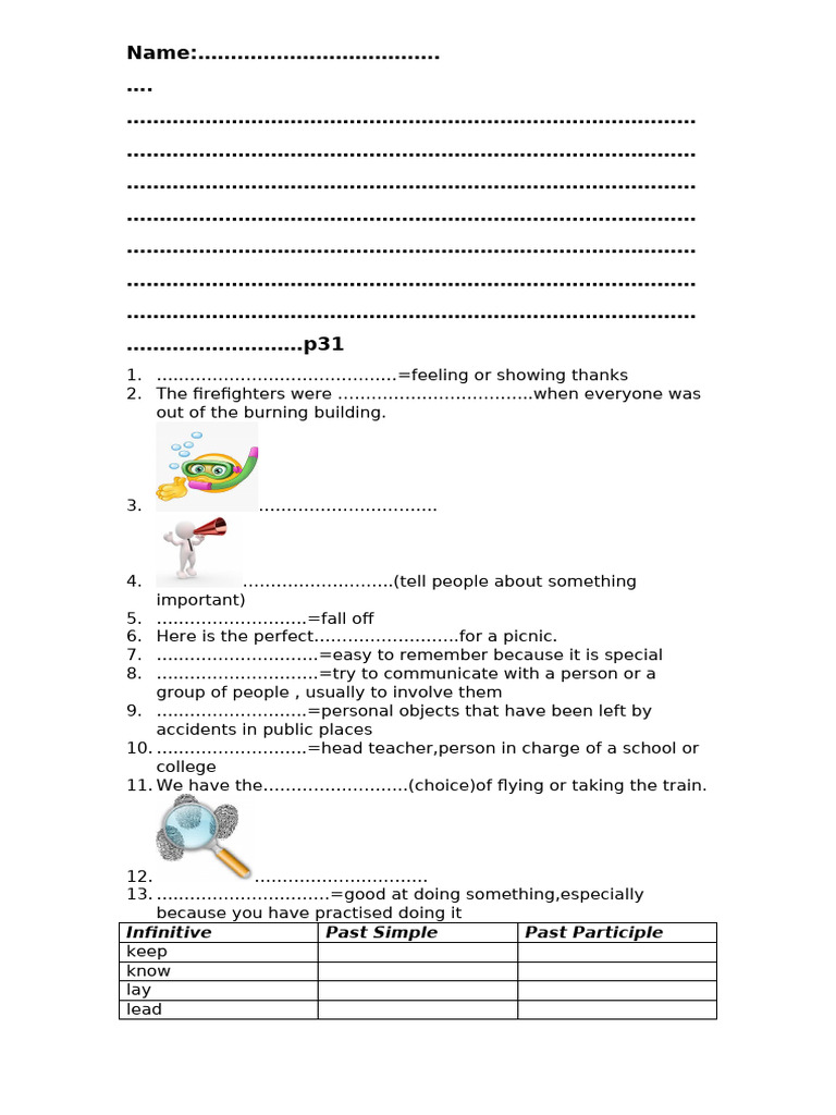 Inspire B1 p31 | PDF