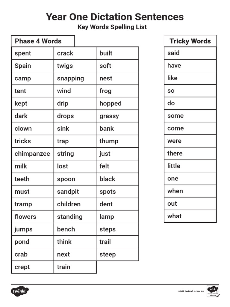 au-l-2549552-year-one-dictation-sentences-assessment-pack_ver_1 | PDF