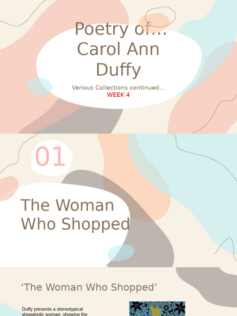 Text #2 - Poetry of Carol Ann Duffy WEEK 4 | PDF | Poetry