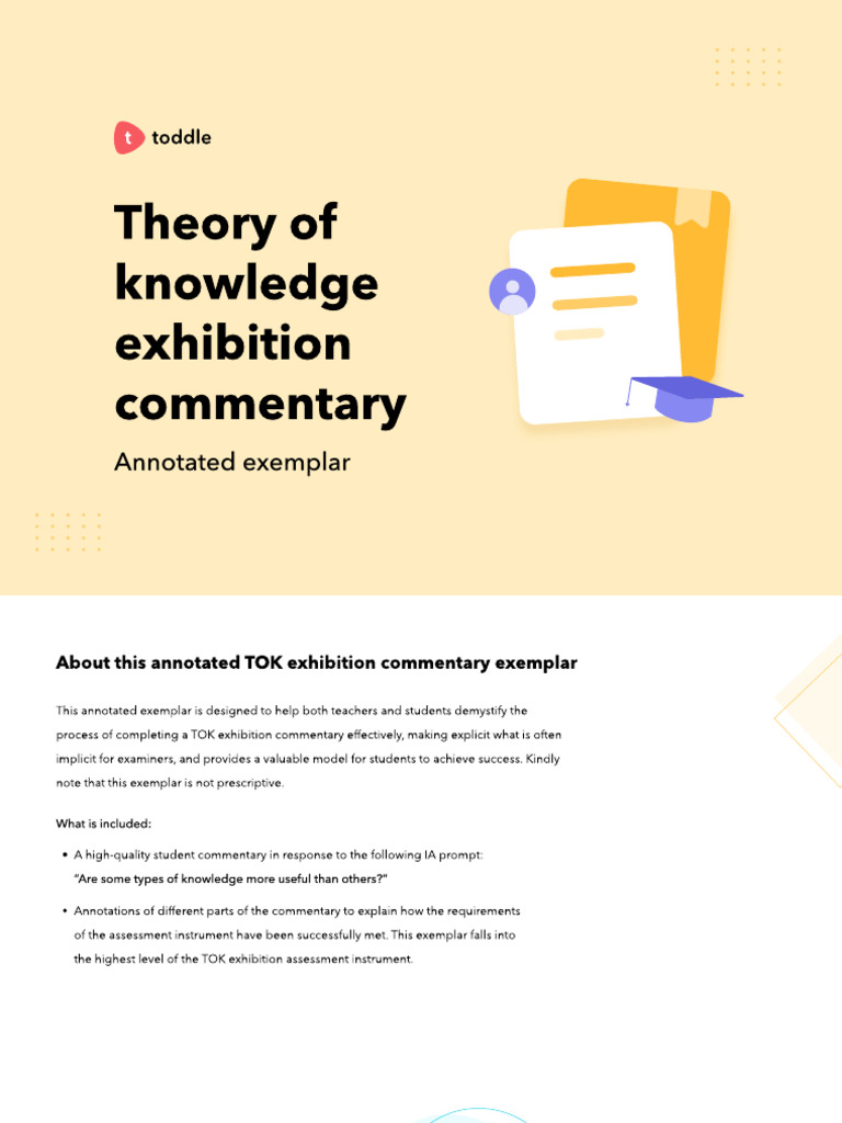 TOK Exhibition Commentary Exemplar | PDF | Knowledge | Cognition