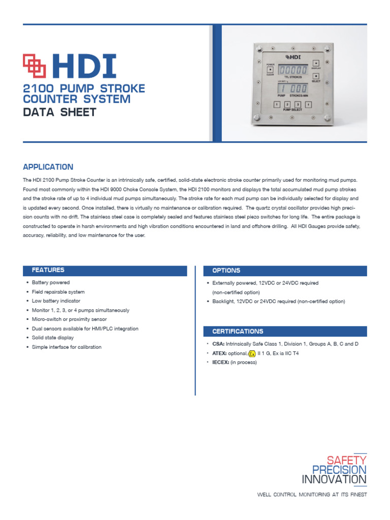 PumpStrokeCounterSystem DataSheet v1.5 010816 | PDF | Pump | Manufactured Goods