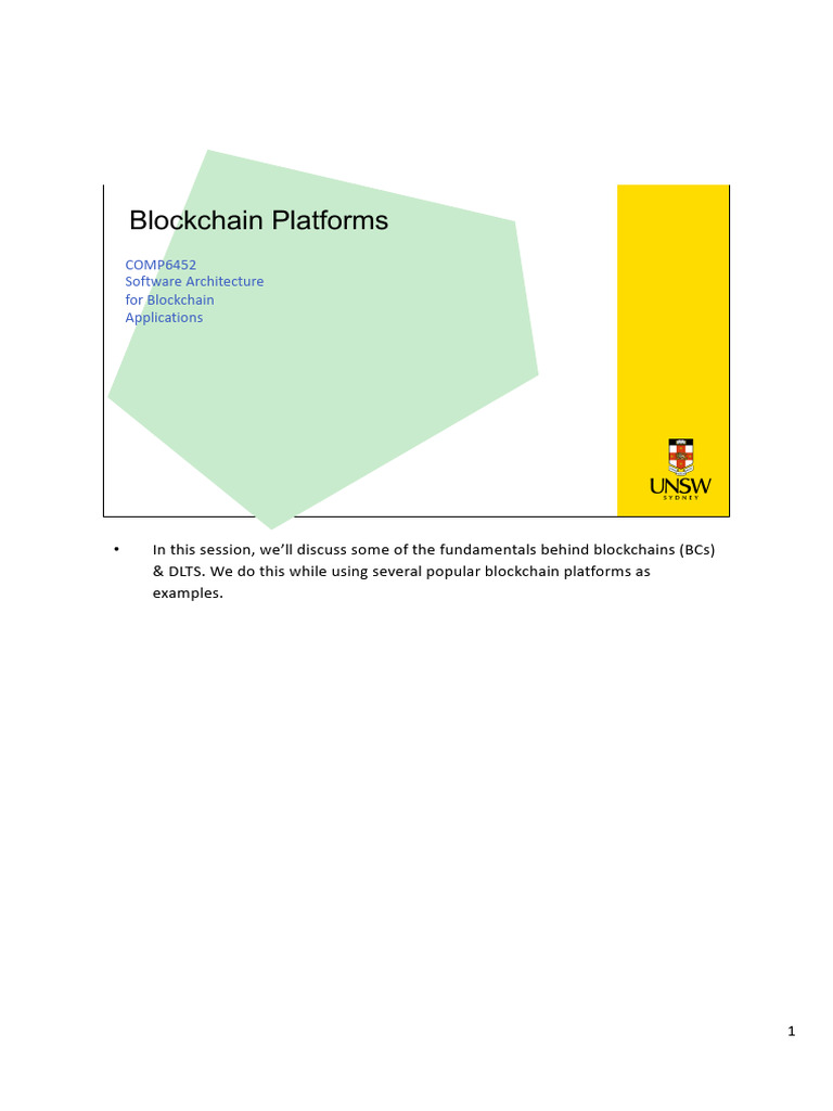Week1_02_Blockchain_Platforms | PDF | Key (Cryptography) | Public Key Cryptography