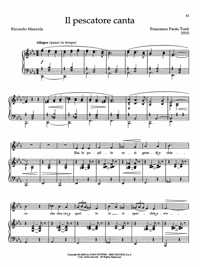 Il Pescsatore Canta | PDF