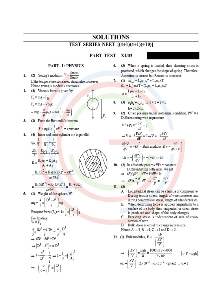 Neet Part Test-7 Solution | PDF | Mitosis | Photosynthesis