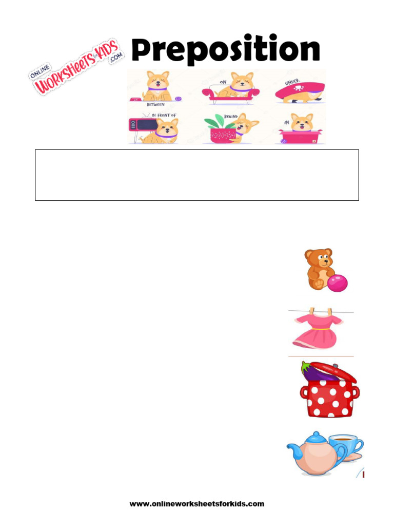 Preposition Worksheets For Grade 1-2 | PDF