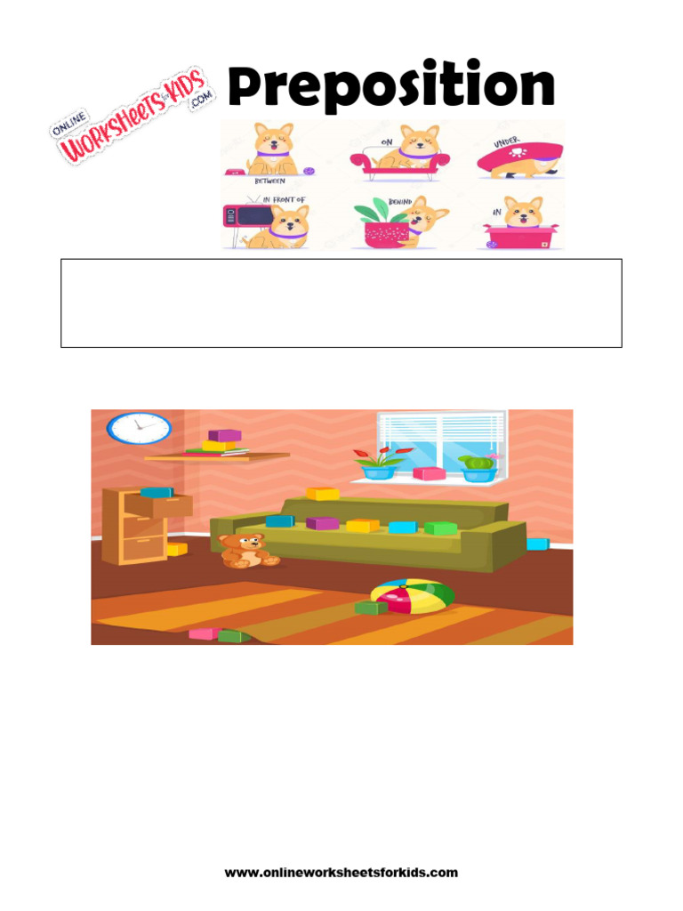 Preposition Worksheet for Kids | PDF