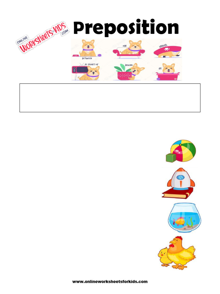 Preposition Worksheets For Grade 1-1 | PDF