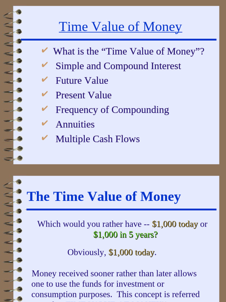 Time Value of Money Fall 2020 | PDF | Time Value Of Money | Present Value