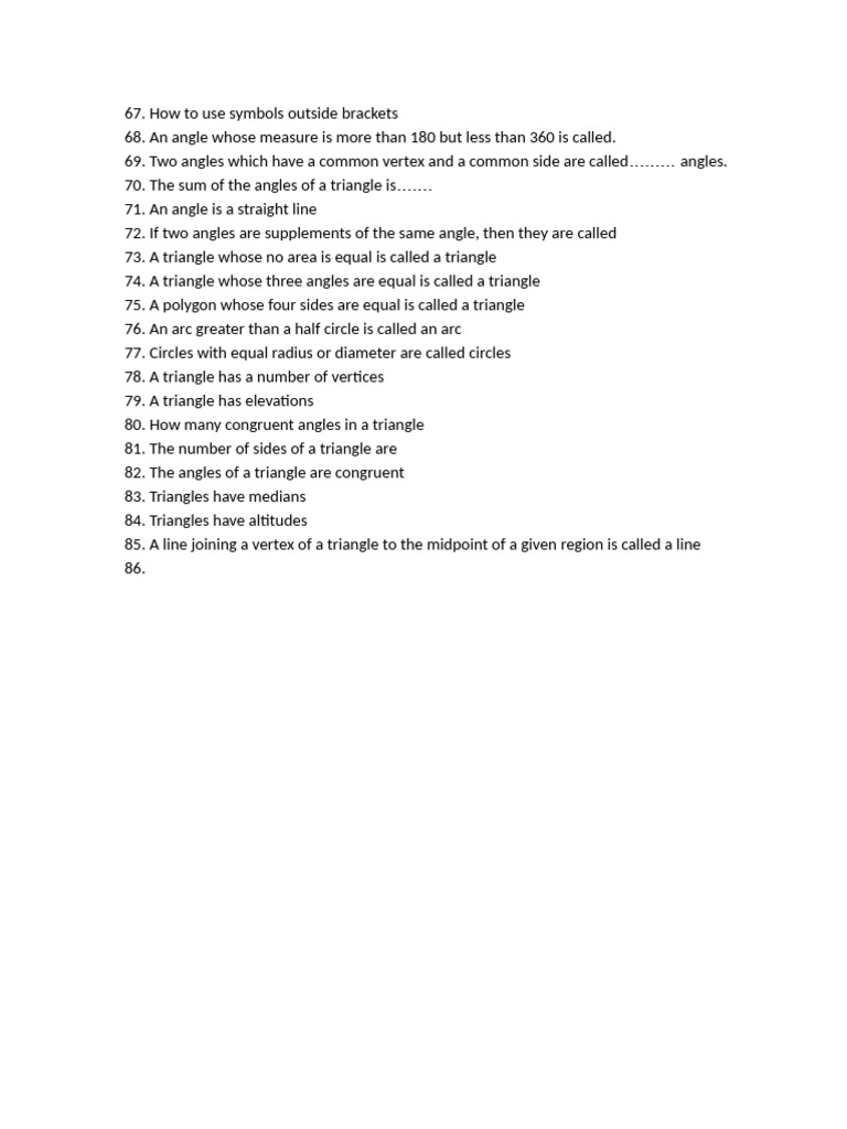 General Math MCQs | PDF