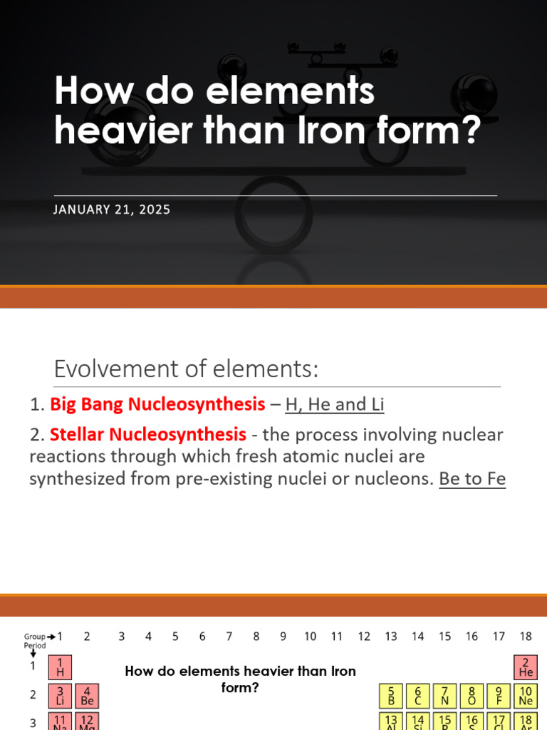 Lecture 1-Physical Science-Creation of Elements | PDF | Chemical ...