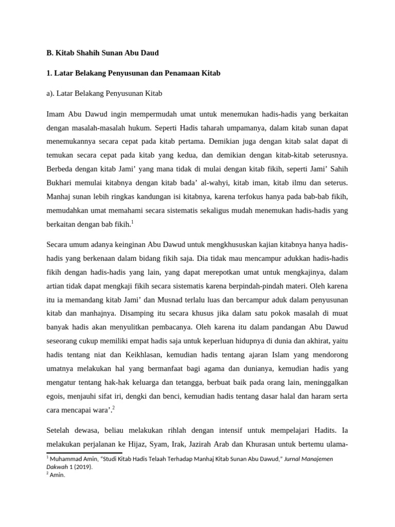 Analisis Kitab Sunan Abu Daud | PDF