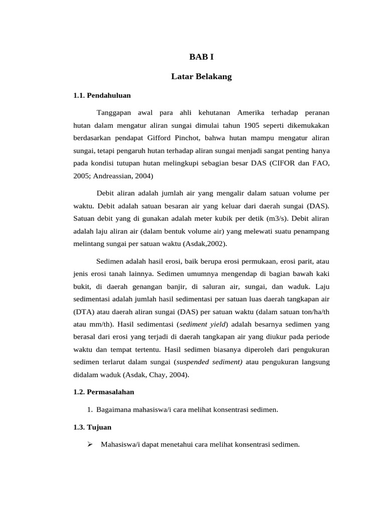 Laporan Konsentrasi Sedimen SP 3 | PDF
