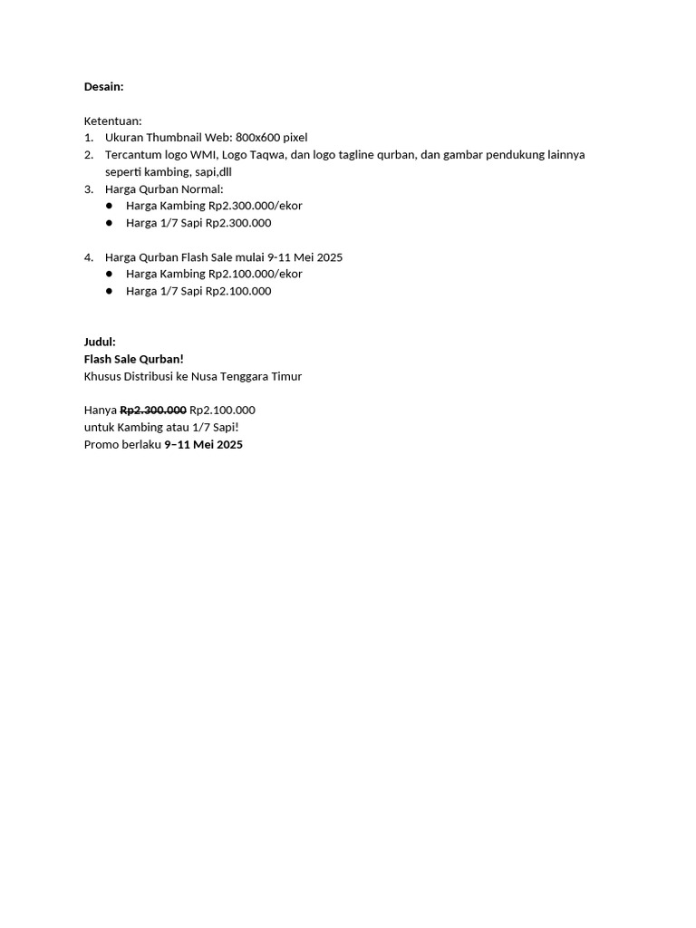 1. Thumbnail Web - Flash Sale Taqwa 1 Untuk Indonesia (NTT) | PDF