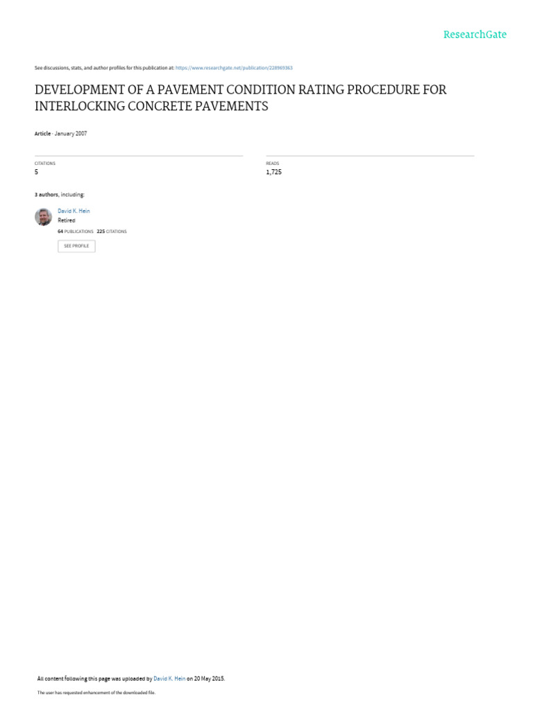 Development of A Pavement Condition Rating Procedu | PDF | Road Surface ...