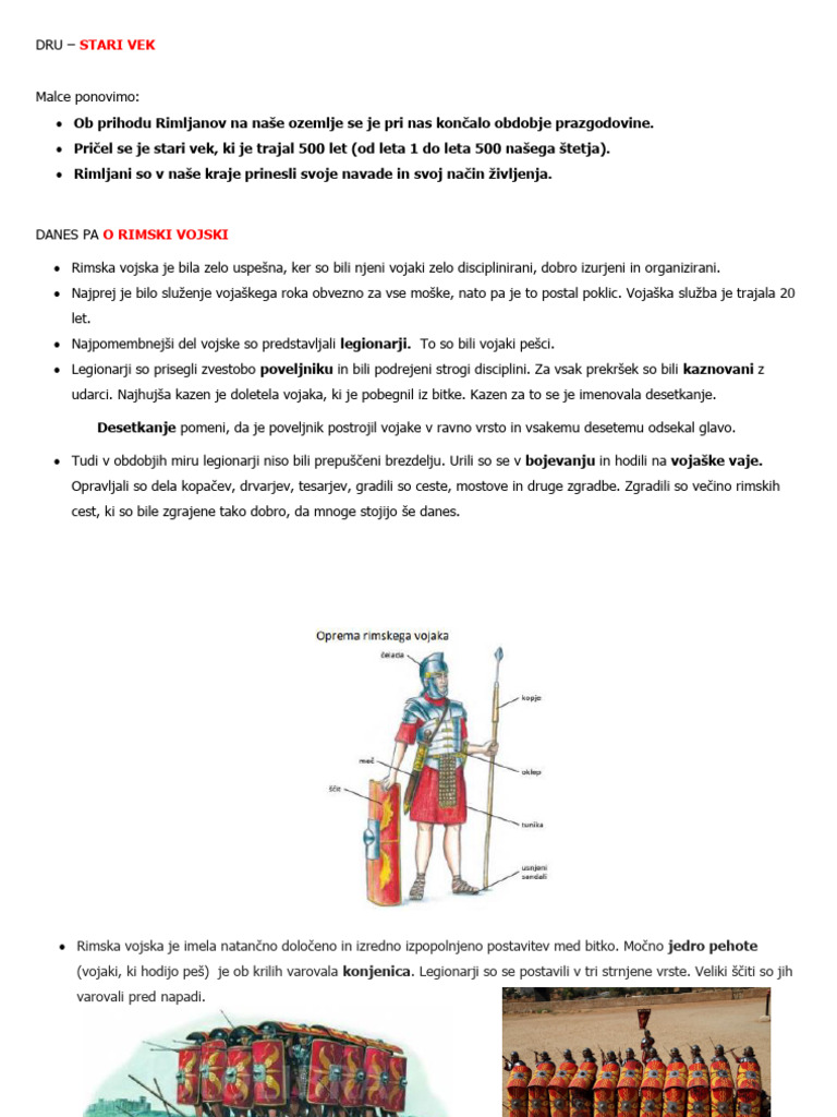 DRU Stari Vek Legionar | PDF