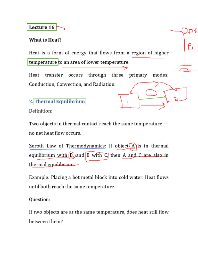 A Level Physics Lecture Thermal Physics | PDF | Heat | Temperature
