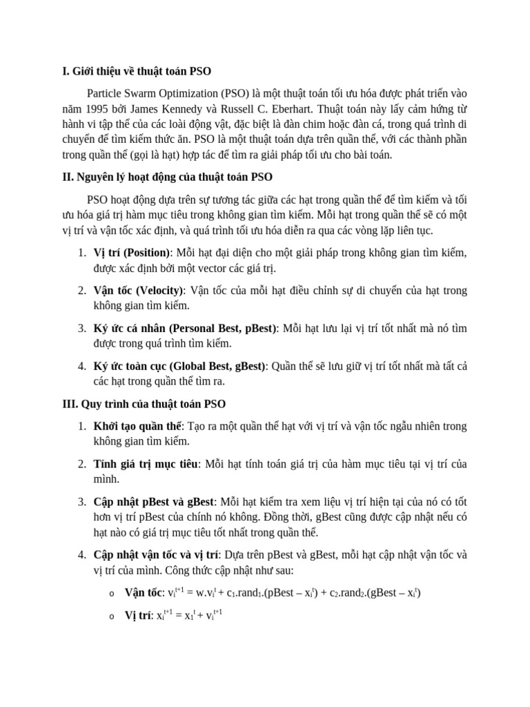 PSO Algorithm | PDF