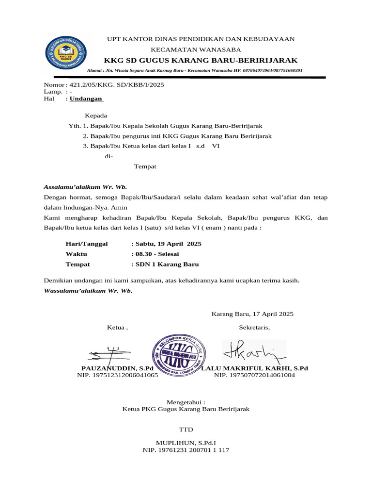 Undangan Kkg Copy | PDF