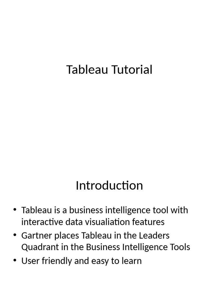 9 Annex VI Tableau Tutorial | PDF
