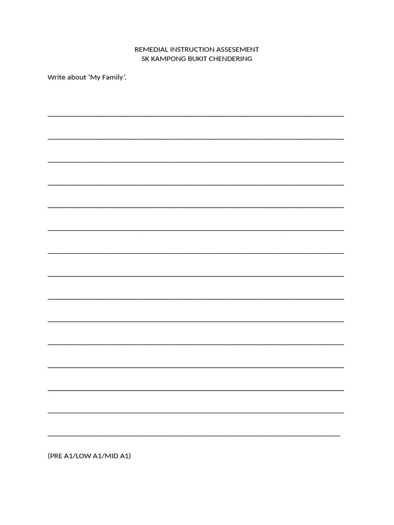 Remedial Instruction Assesement | PDF