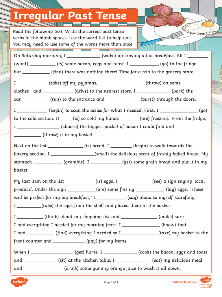 past simple cloze test | PDF