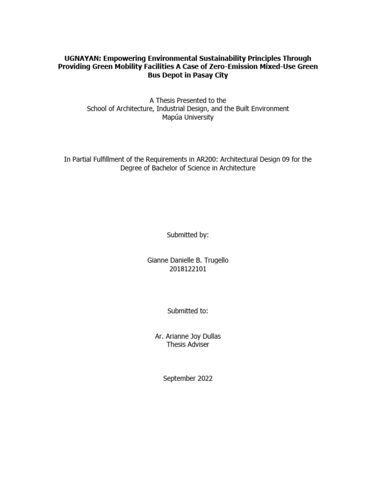 UGNAYAN, Empowering Environmental Sustainability Principles Through ...