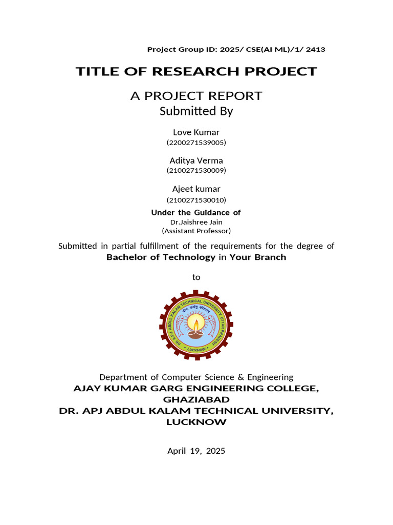 Final Yr Btech Project 04 | PDF | Quantitative Research | Methodology