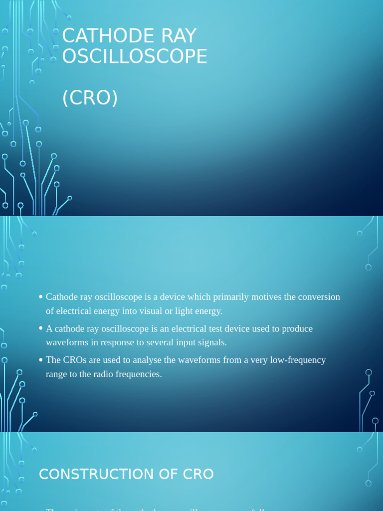 Cathode Ray Oscilloscope | PDF | Vacuum Tube | Cathode