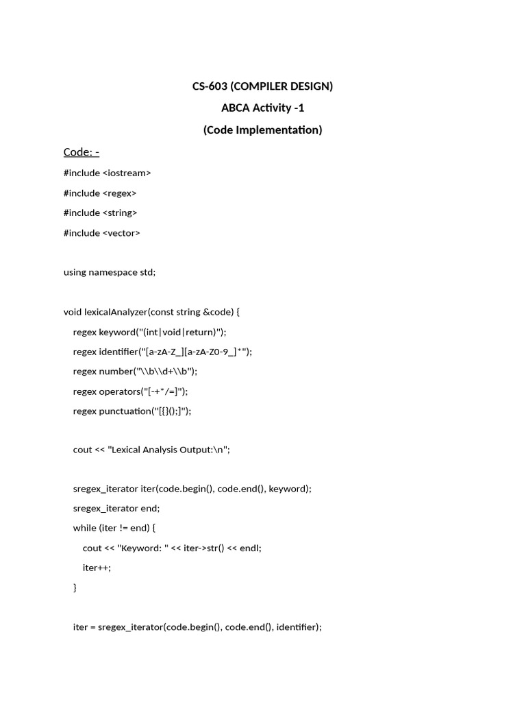 Compiler Activity | PDF