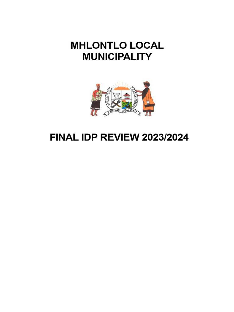 Signed Mhlontlo LM Final Idp 2023 24 | PDF | Gross Domestic Product | Gross Value Added