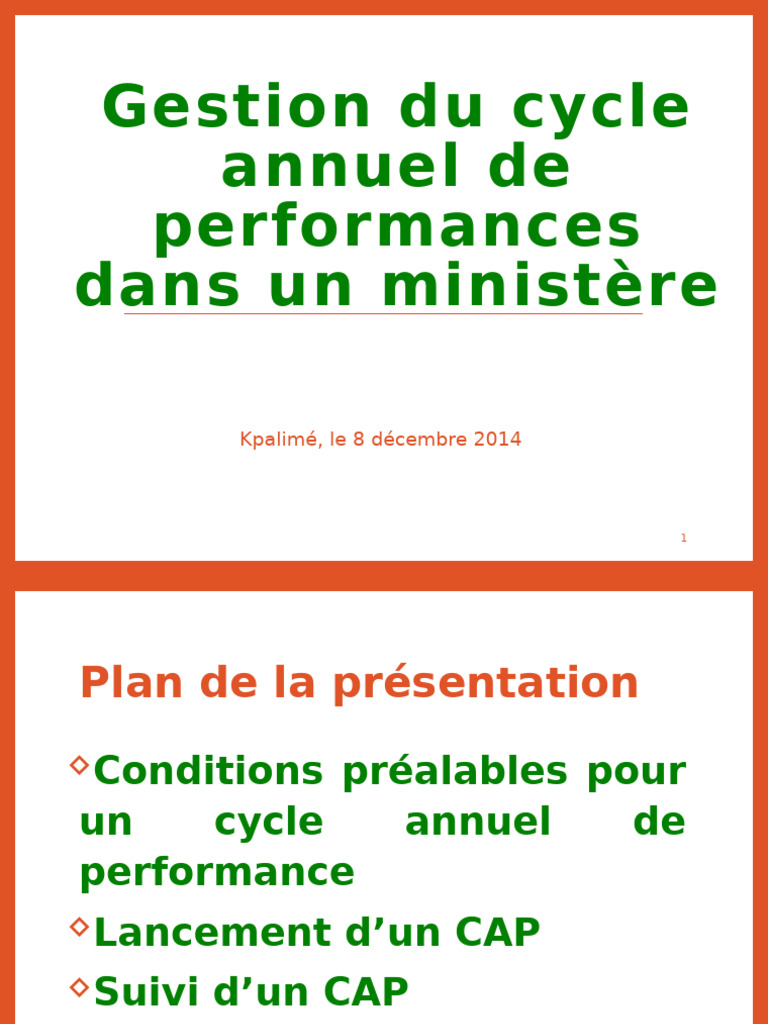 Gestion du cycle annuel de performance | PDF | Budget