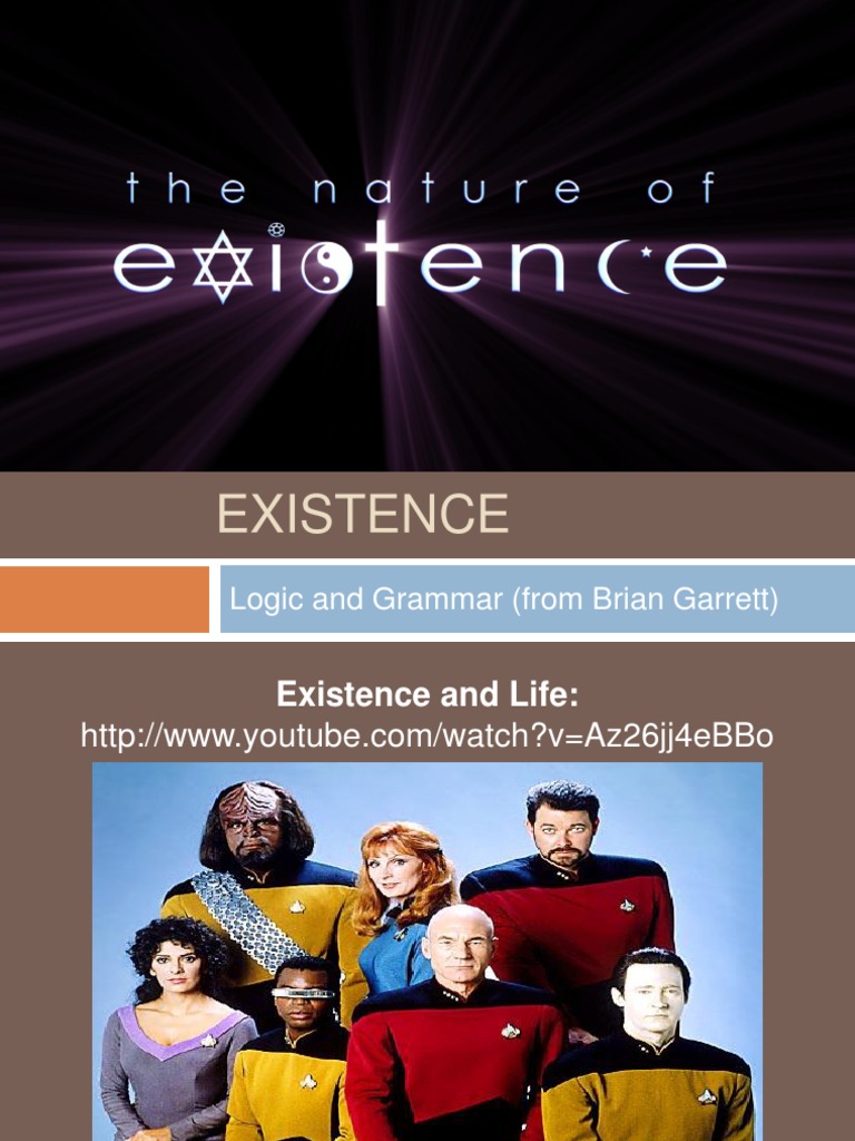 Existence: Logic and Grammar (From Brian Garrett) | PDF | Existence ...