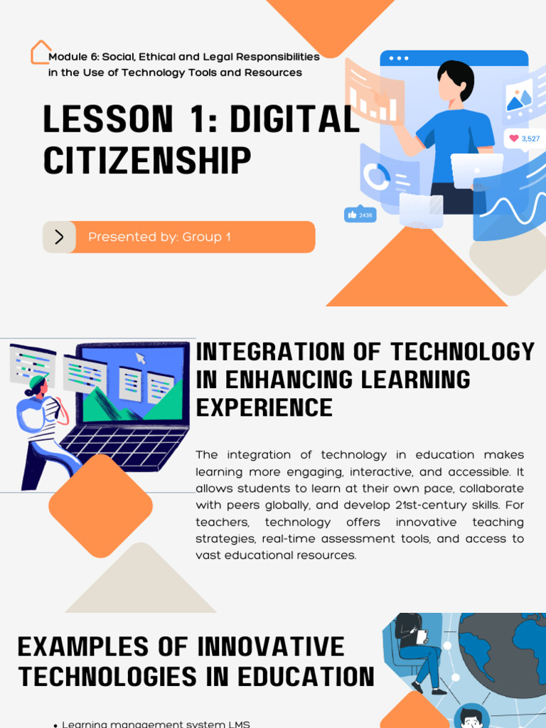 LESSON 1 Digital Citizenship | PDF | Human Communication | Learning