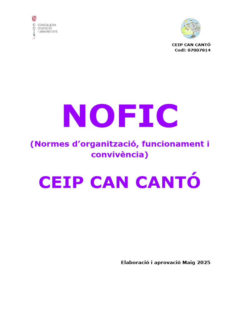 Nofic Ceip Can Cantó | PDF