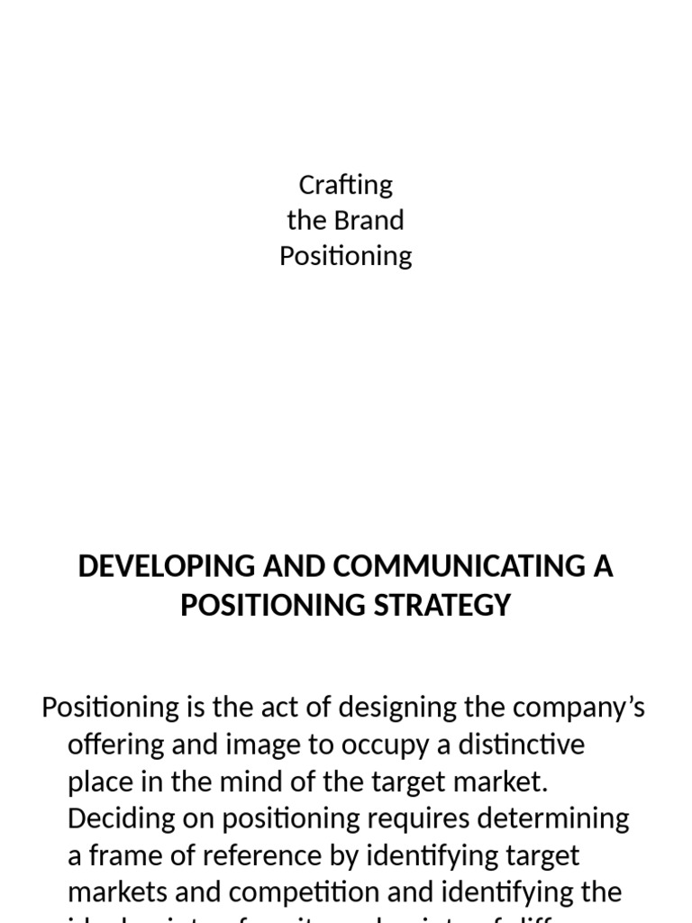 Brand Positioning and Marketing Strategies | PDF | Brand | Marketing