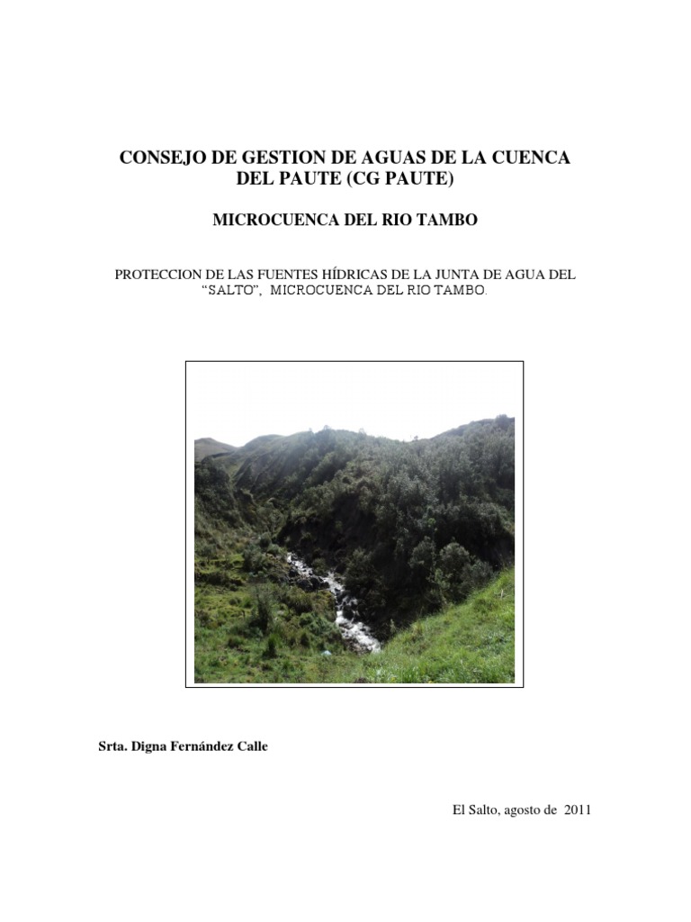 Consejo de Gestion de Aguas de La Cuenca Del Paute | PDF | Río | Agua