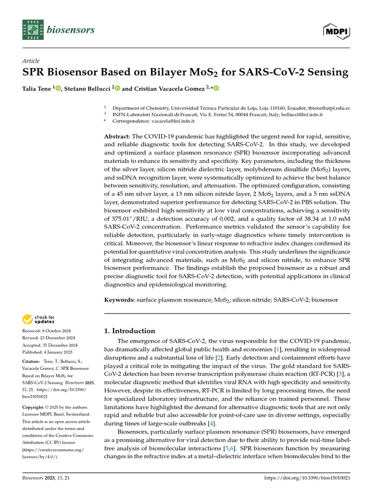 Biosensors v2 | PDF | Surface Plasmon Resonance | Biosensor