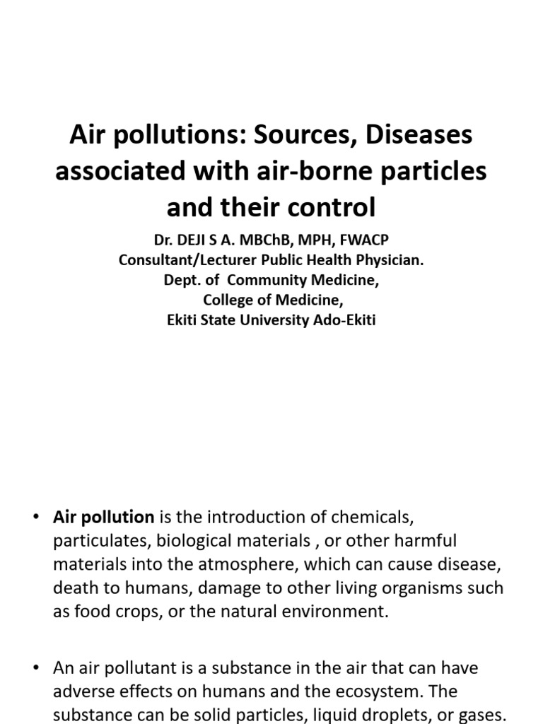 Air Pollution: Sources and Health Risks | PDF | Particulates | Air ...