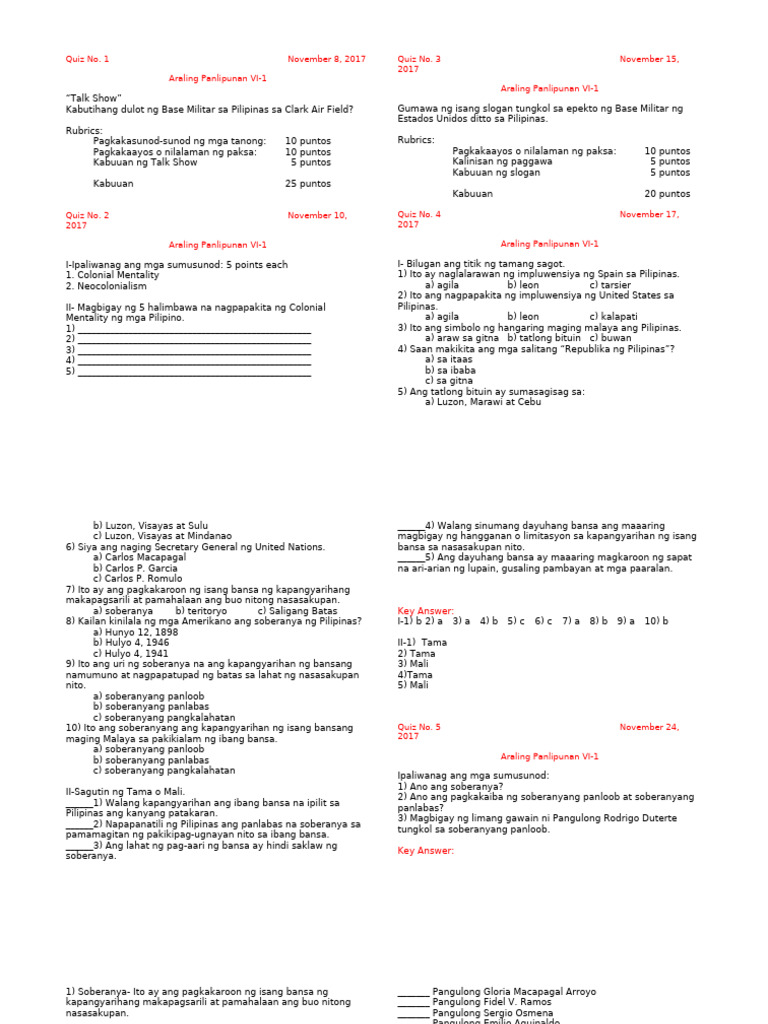 ARALING PANLIPUNAN 3rd Quarter | PDF