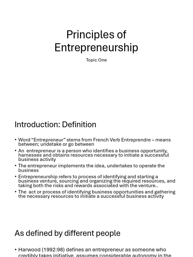Introduction To Entrepreneurship | PDF | Entrepreneurship | Economies