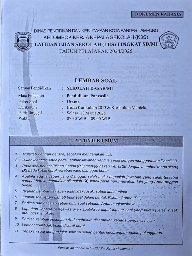 Lus Pend Pancasila | PDF