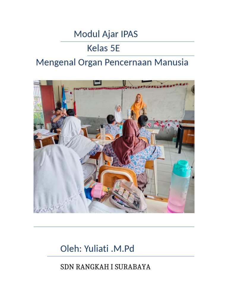 Modul Ajar IPAS Kelas5 Organ Pencernaan | PDF
