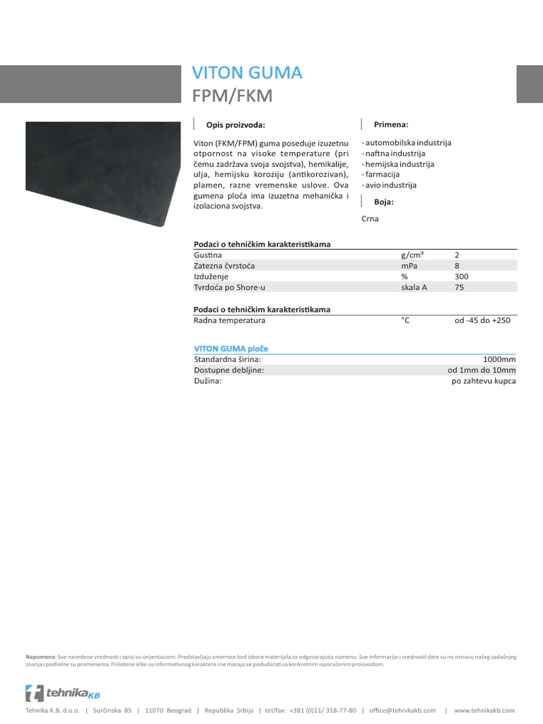 Tehnika-KB VITON-GUMA Katalog | PDF