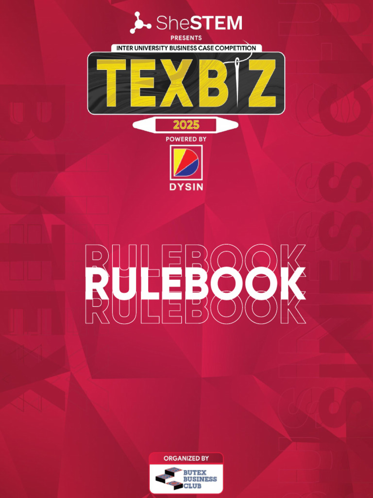 TEXBIZ 2025 Official Rulebook | PDF