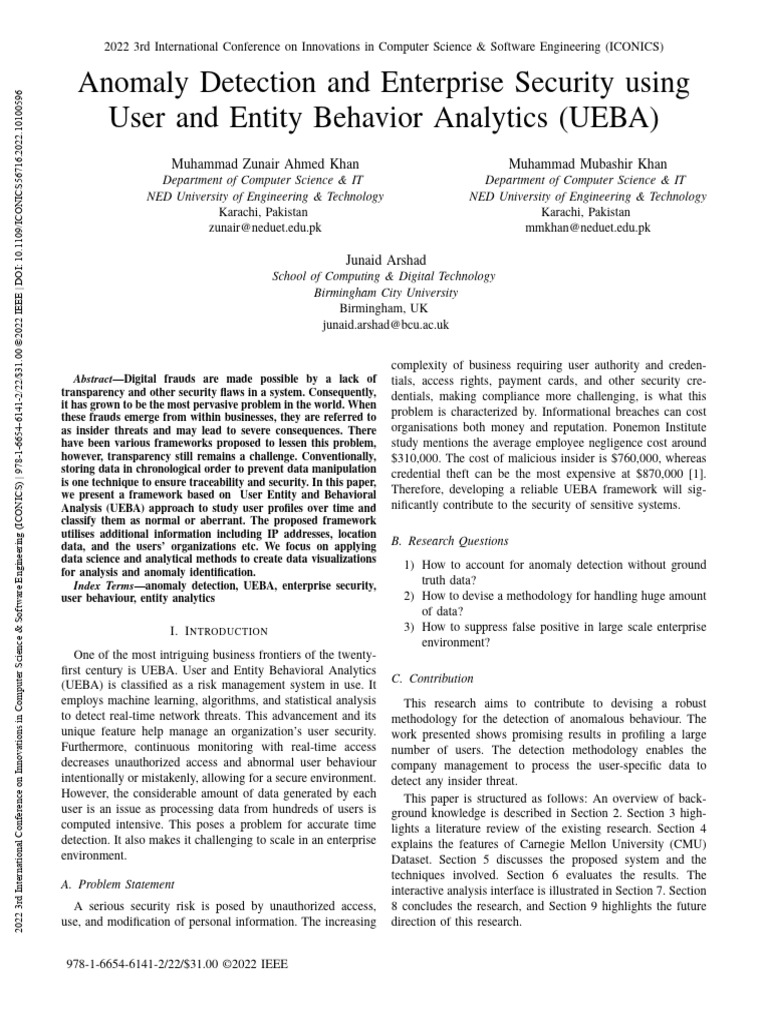 Anomaly_Detection_and_Enterprise_Security_using_User_and_Entity | PDF | Computer Security | Security