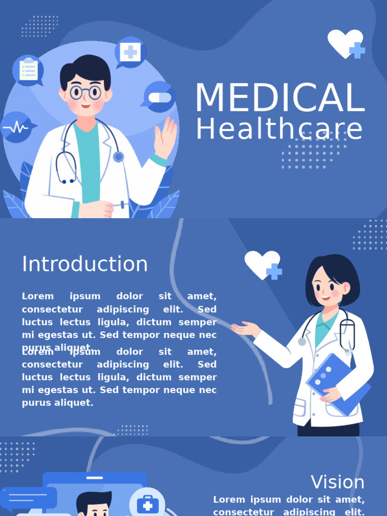 Blue and White Illustrative Medical Healthcare Presentation | PDF