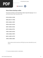USCIS Backup Code for Account Access | PDF
