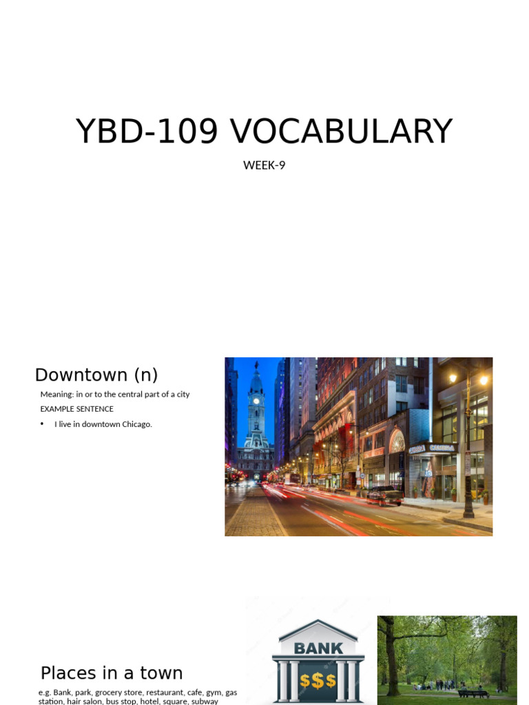 YBD Vocabulary: Urban Terms Explained | PDF